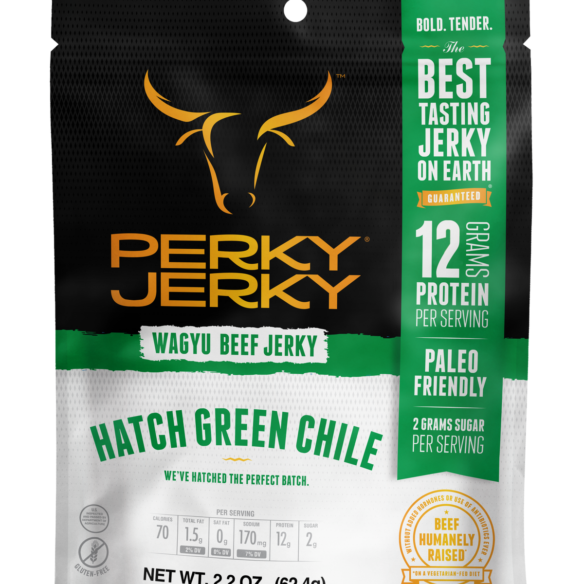 Hatch Green Chile Wagyu Beef Jerky - Paleo Friendly – 2Bold Brands