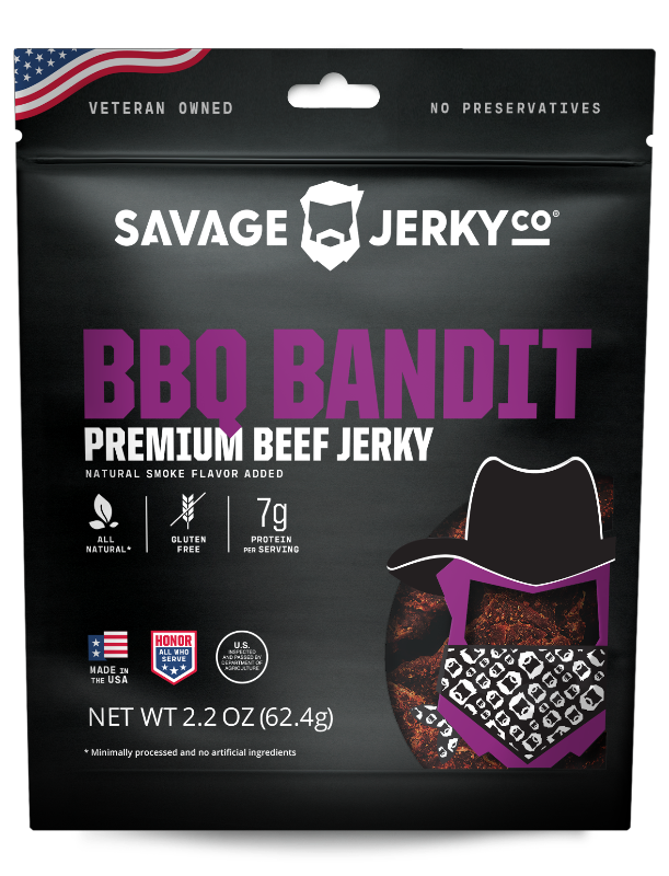 BBQ Bandit Beef Jerky | All Natural Beef Jerky | Savage Jerky – 2Bold ...